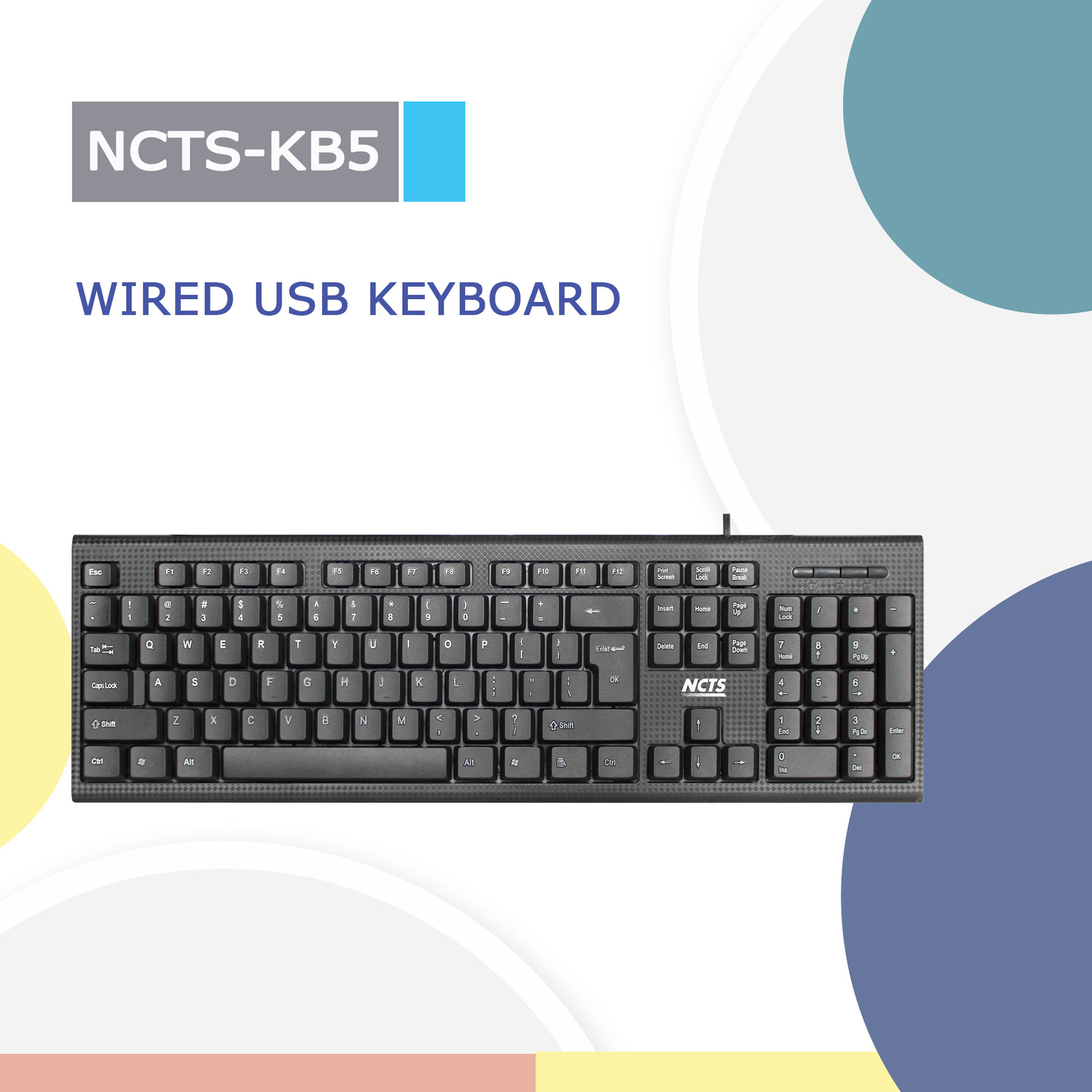 NCTS WIRED KEYBOARD KB5 - First Tek